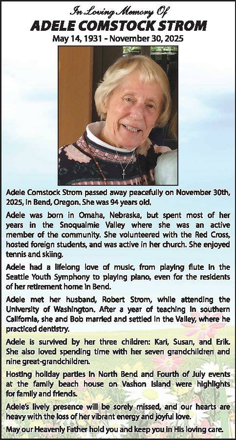 Obituaries | Snoqualmie Valley Record
