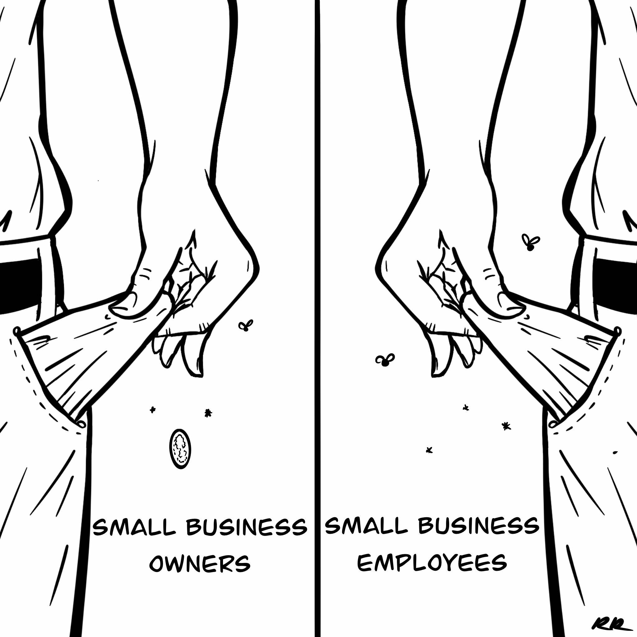 Small business owners, small business employees | Cartoon by Roy Rand ...